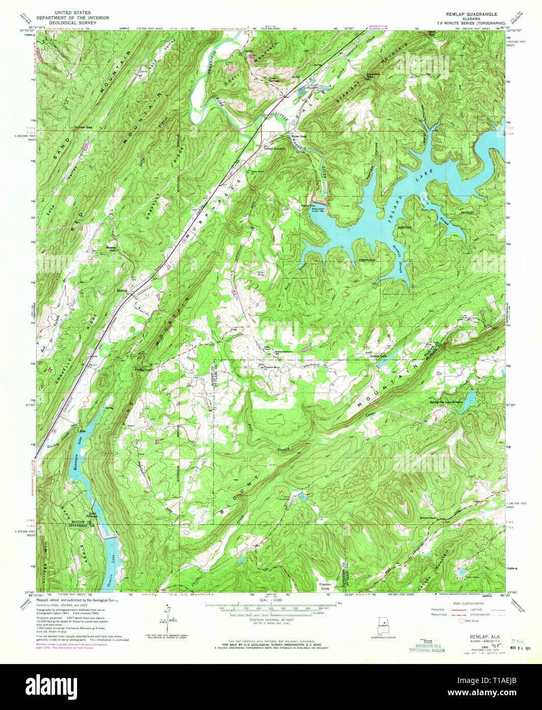 Map of united states 1960 hi-res stock photography and images - Alamy