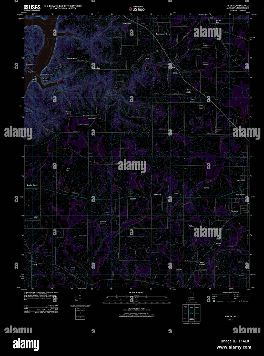 Map of ripley hi-res stock photography and images - Alamy
