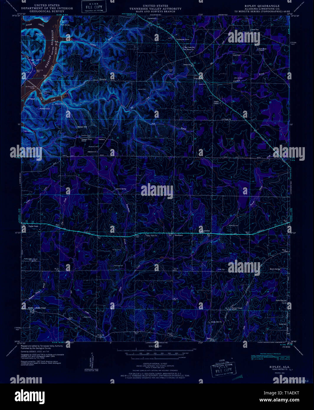 Map of ripley hi-res stock photography and images - Alamy
