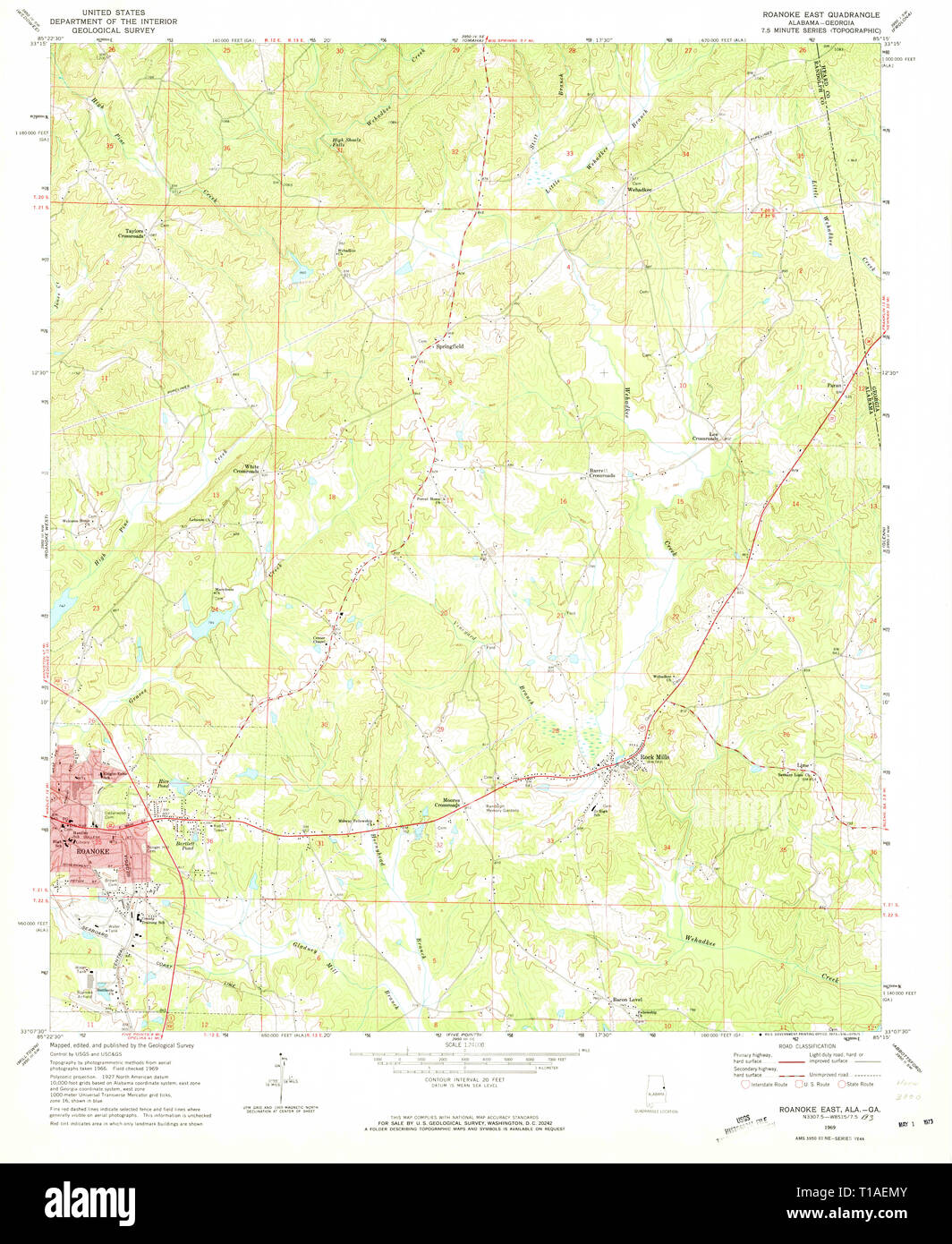 Historical map of roanoke hi-res stock photography and images - Alamy