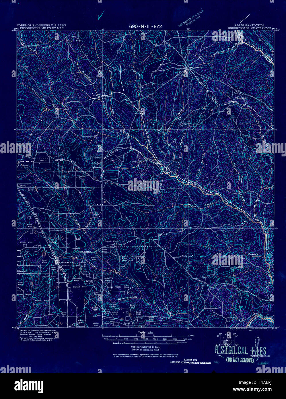 Map of alabama 1920 hi-res stock photography and images - Alamy