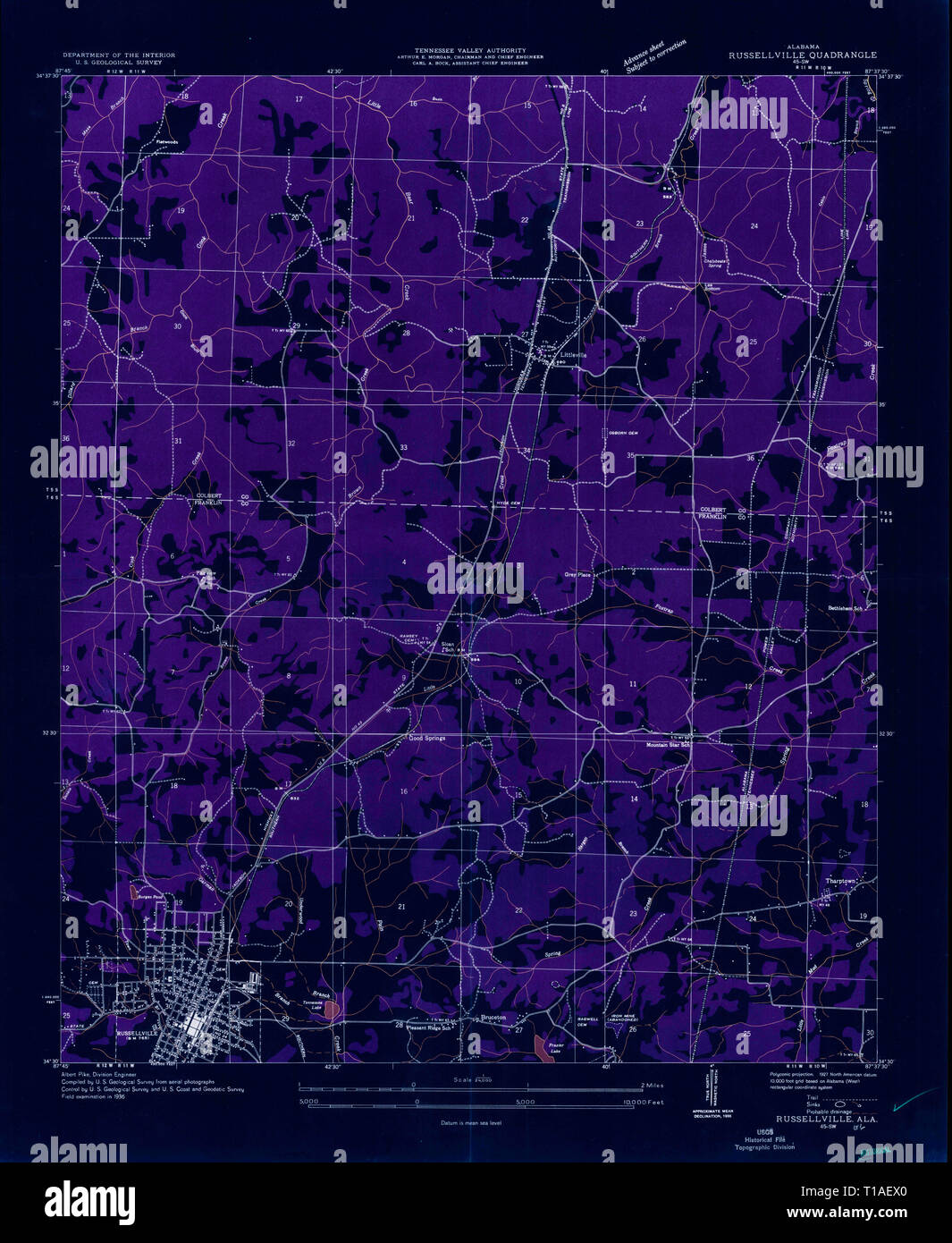 Map of russellville hi-res stock photography and images - Alamy