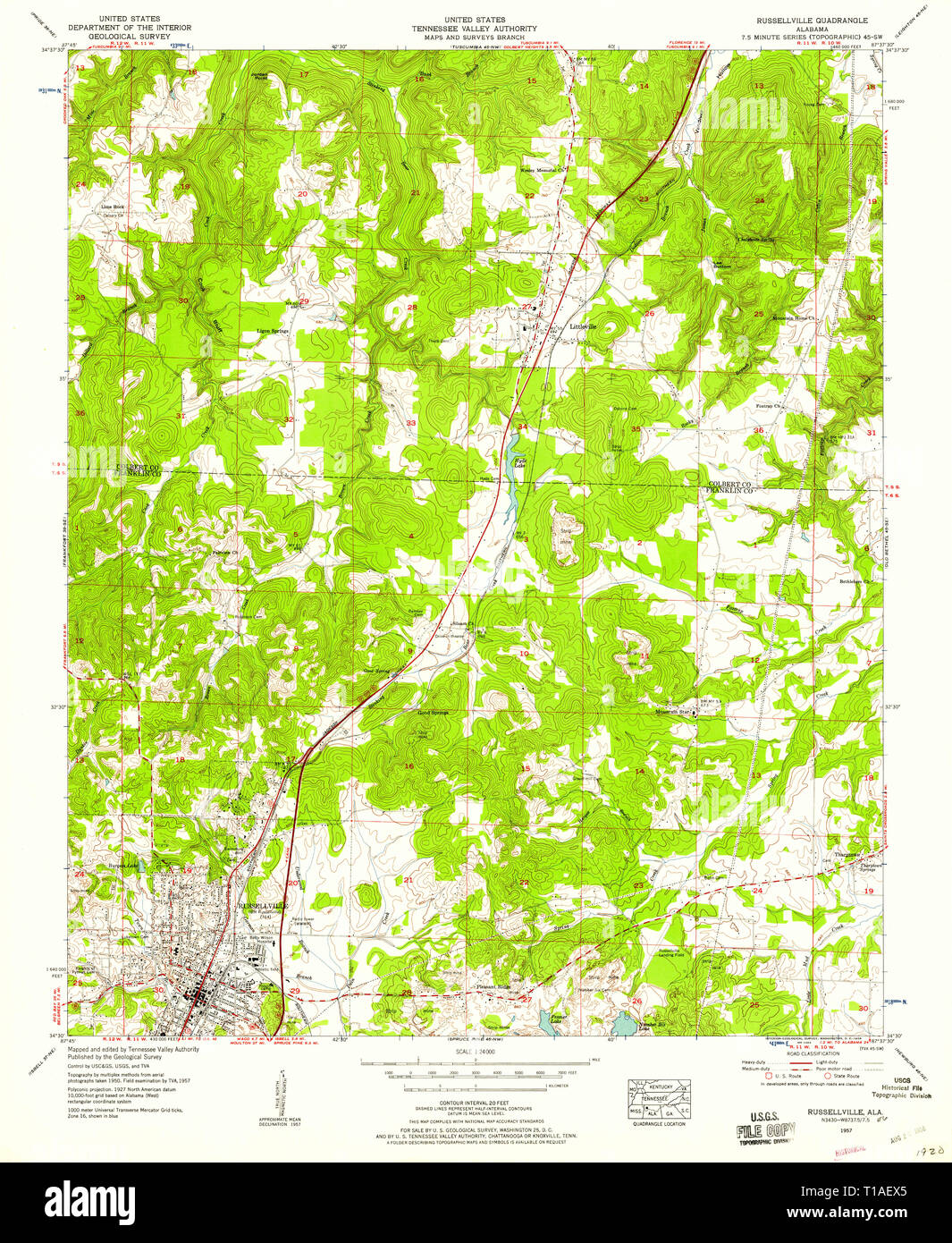 Russellville map hi-res stock photography and images - Alamy