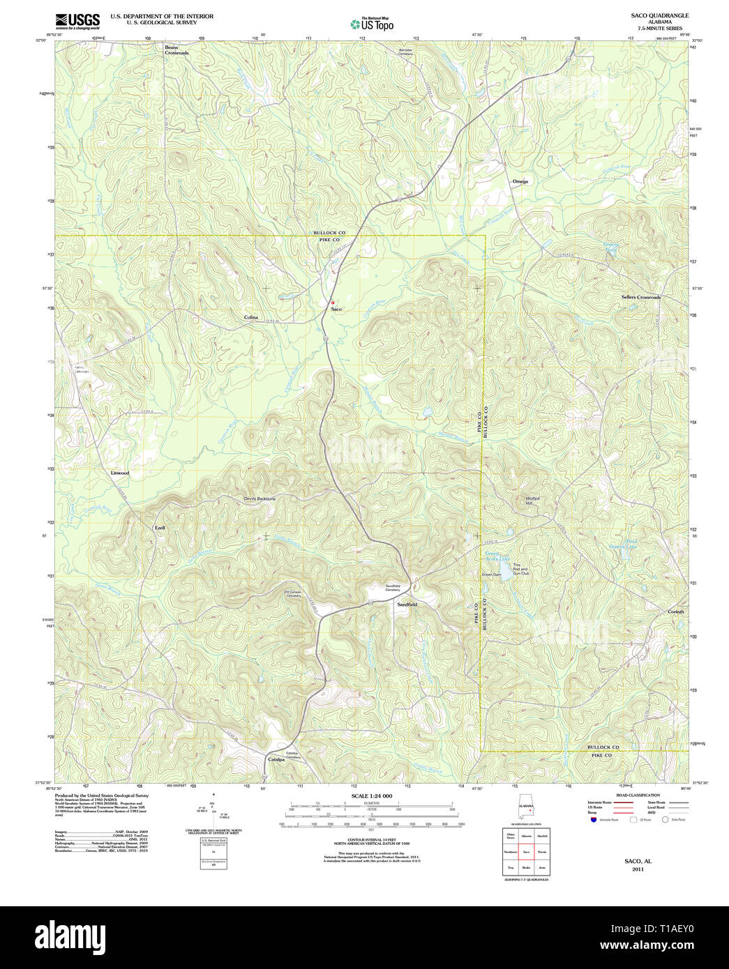 Map of saco hi-res stock photography and images - Alamy