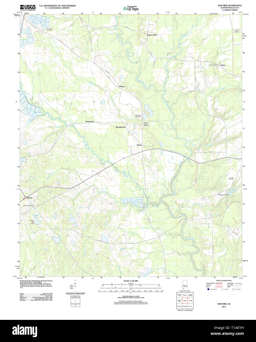 Safford alabama map hi-res stock photography and images - Alamy