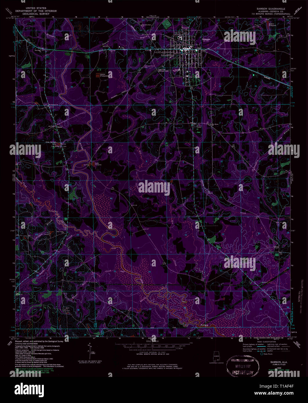 Samson alabama map hi-res stock photography and images - Alamy