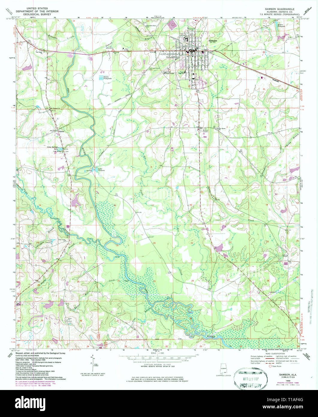 Samson alabama map hi-res stock photography and images - Alamy
