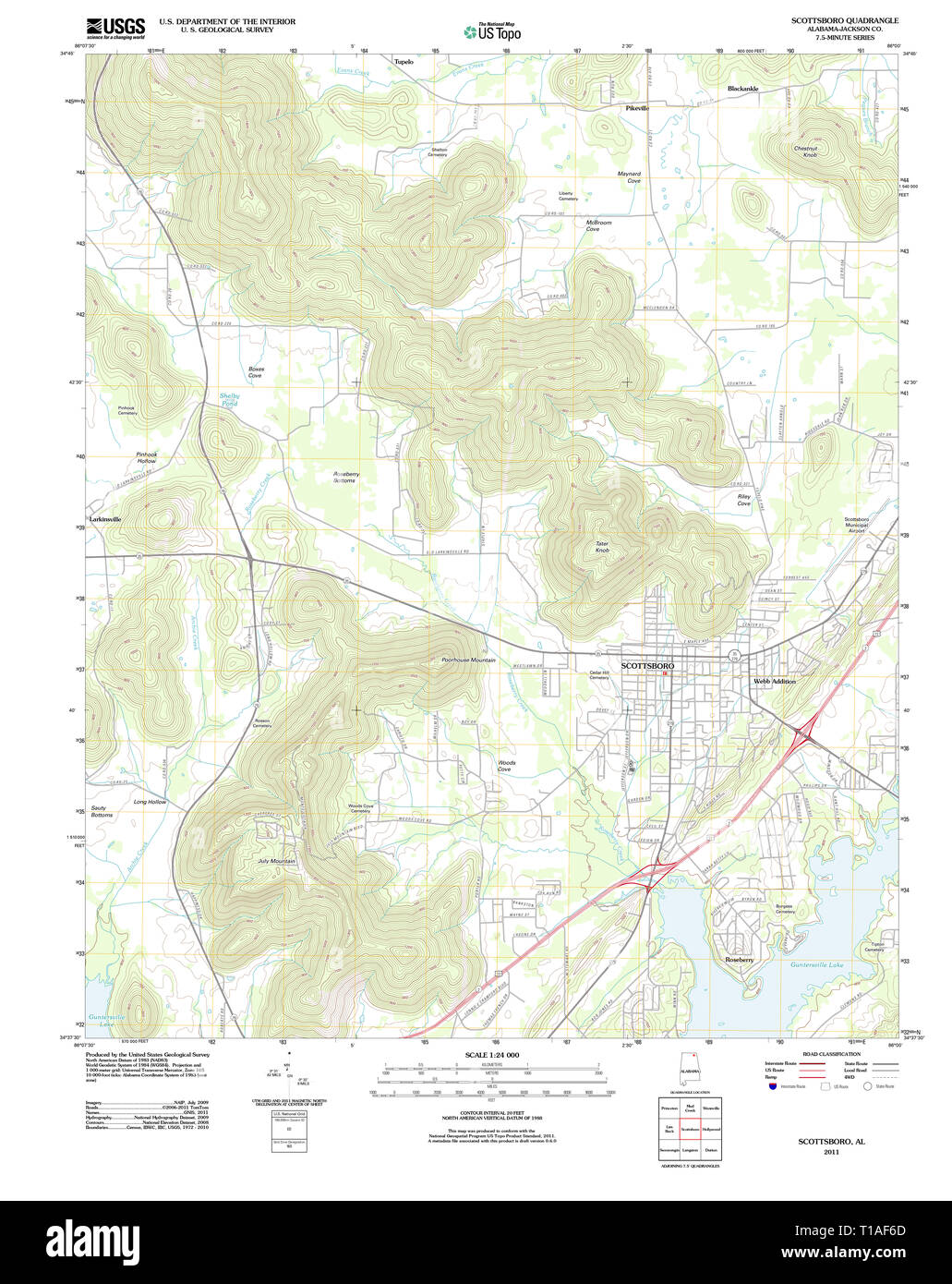 Map of scottsboro hi-res stock photography and images - Alamy