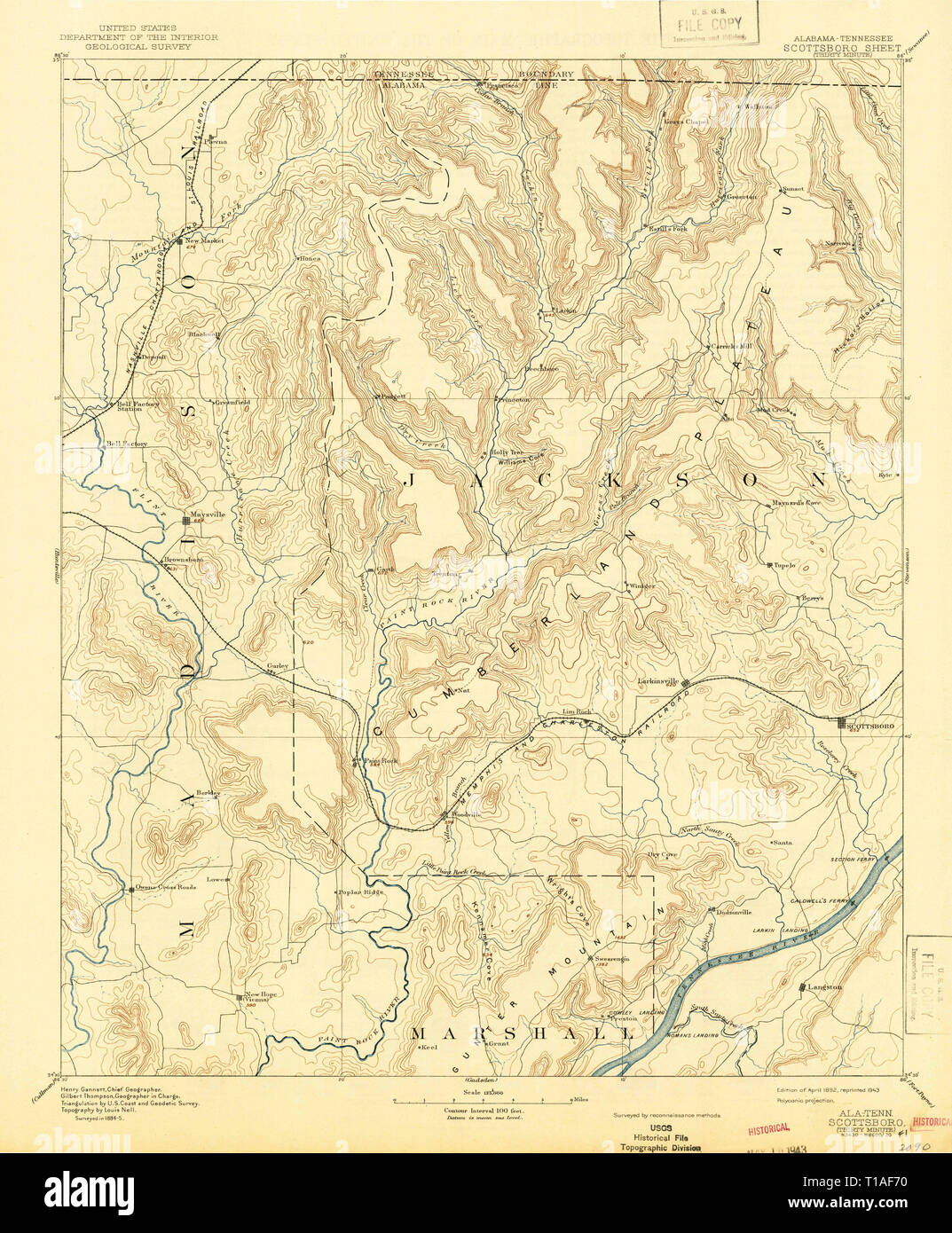 Map of scottsboro hi-res stock photography and images - Alamy