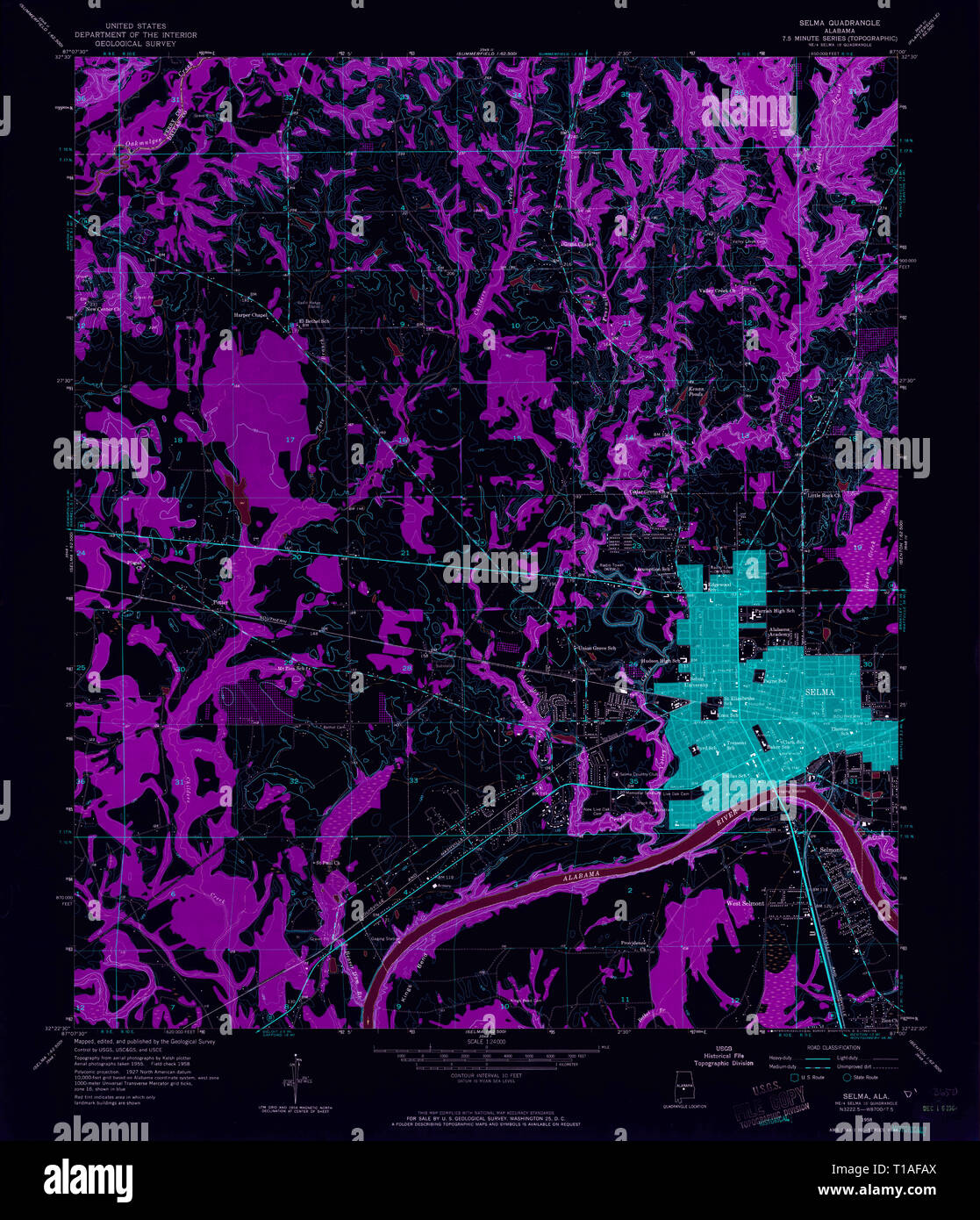 Selma alabama map hi-res stock photography and images - Alamy