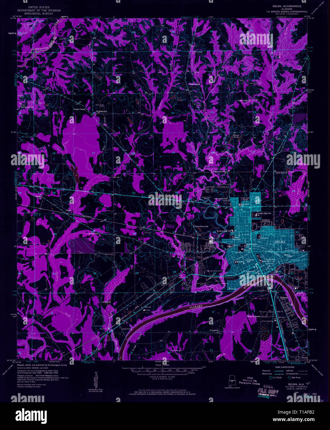 Selma alabama map hi-res stock photography and images - Alamy