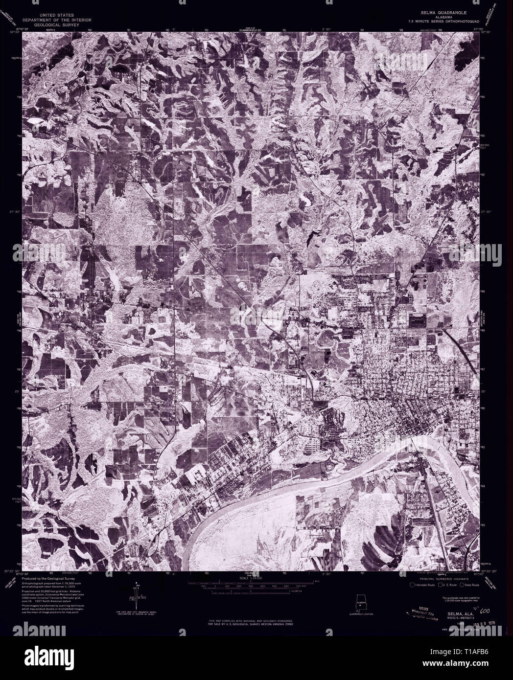 Selma alabama map hi-res stock photography and images - Alamy