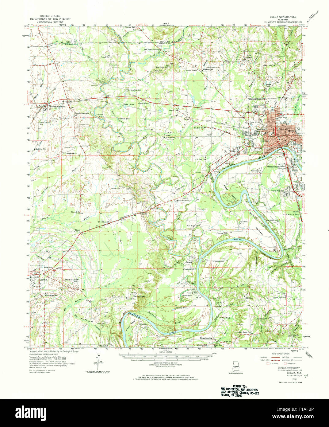 Selma alabama map Cut Out Stock Images & Pictures - Alamy