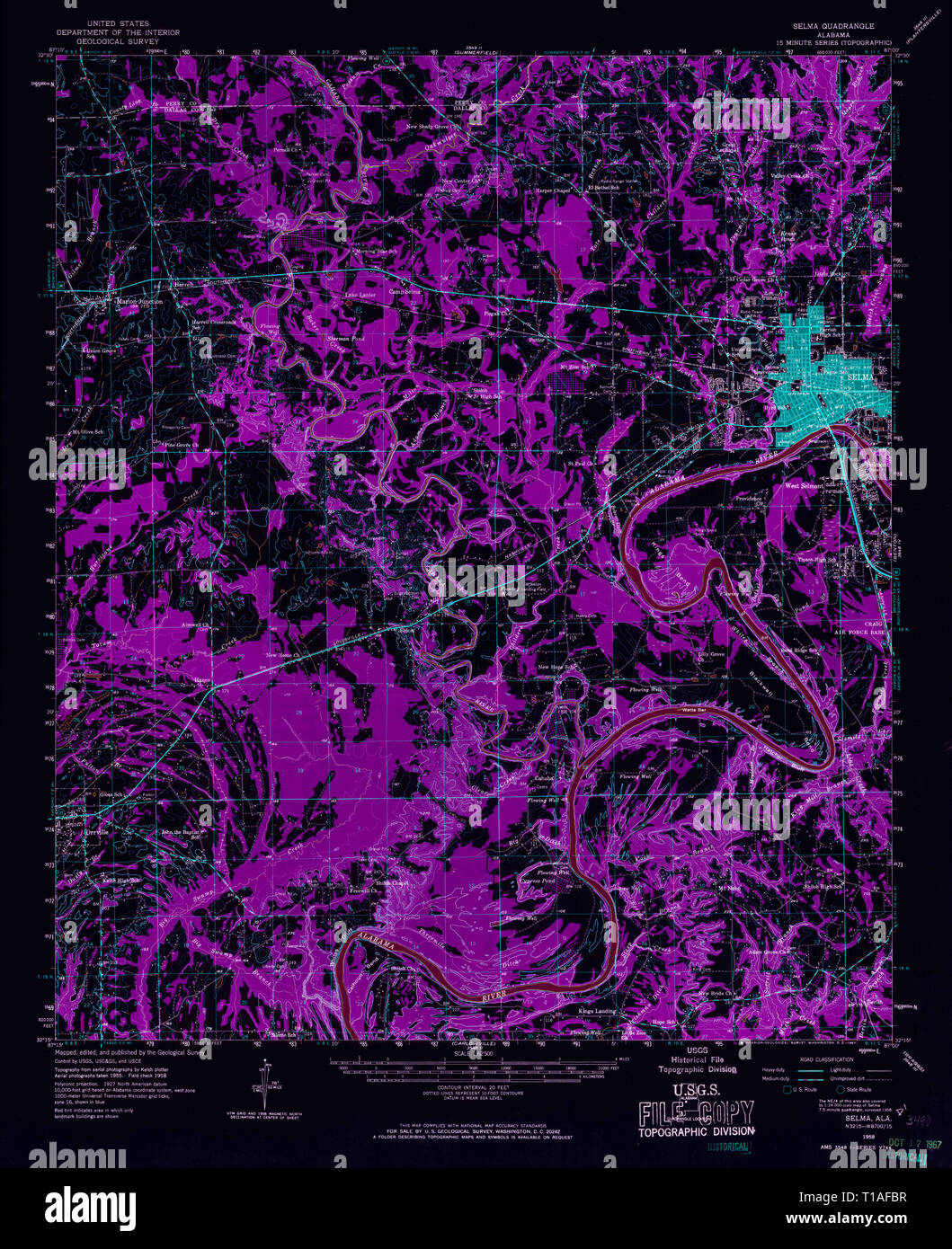 Selma alabama map hi-res stock photography and images - Alamy