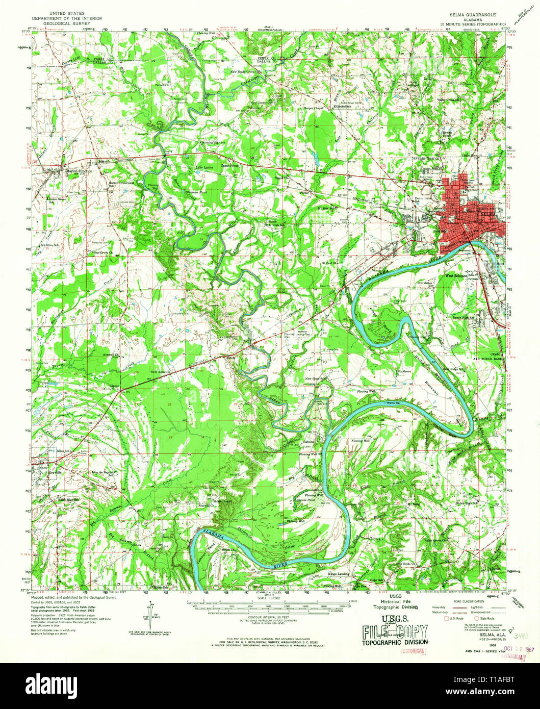 Selma alabama map hi-res stock photography and images - Alamy