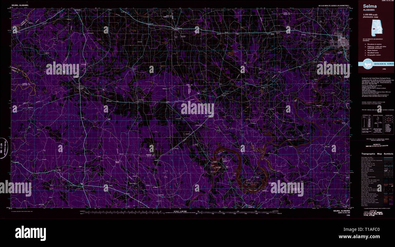 Selma alabama map hi-res stock photography and images - Alamy