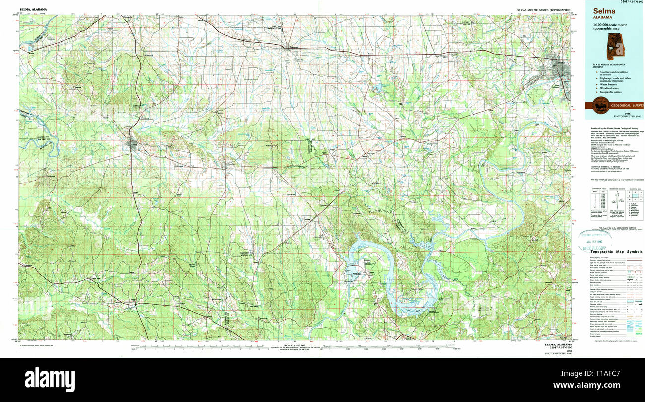 Selma alabama map hi-res stock photography and images - Alamy