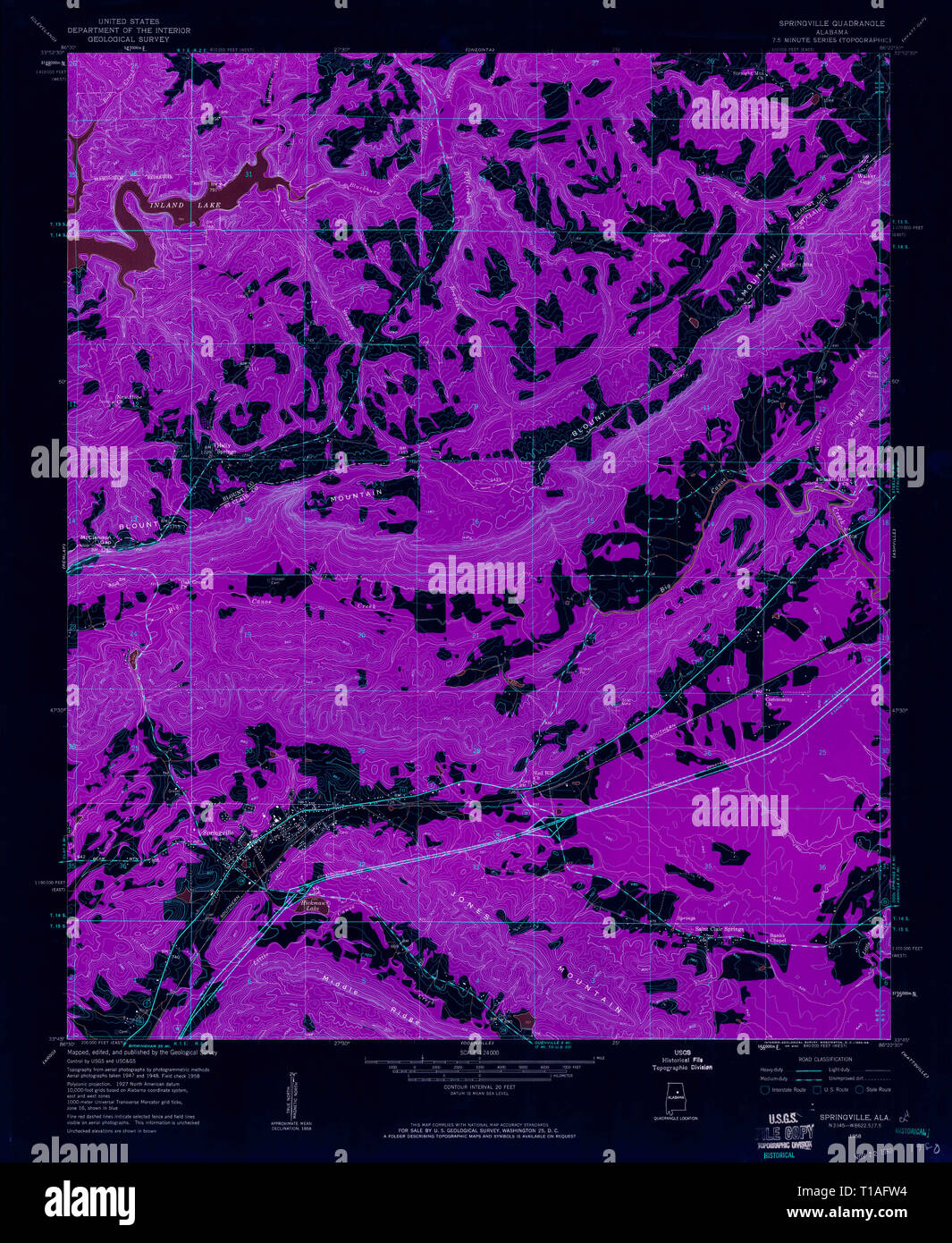 Springville map hi-res stock photography and images - Alamy