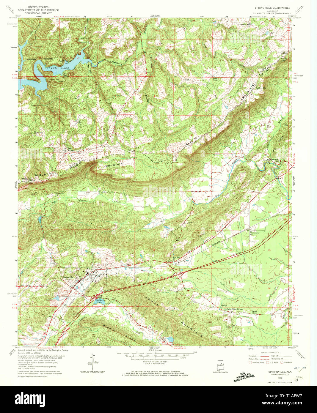 Springville map hi-res stock photography and images - Alamy