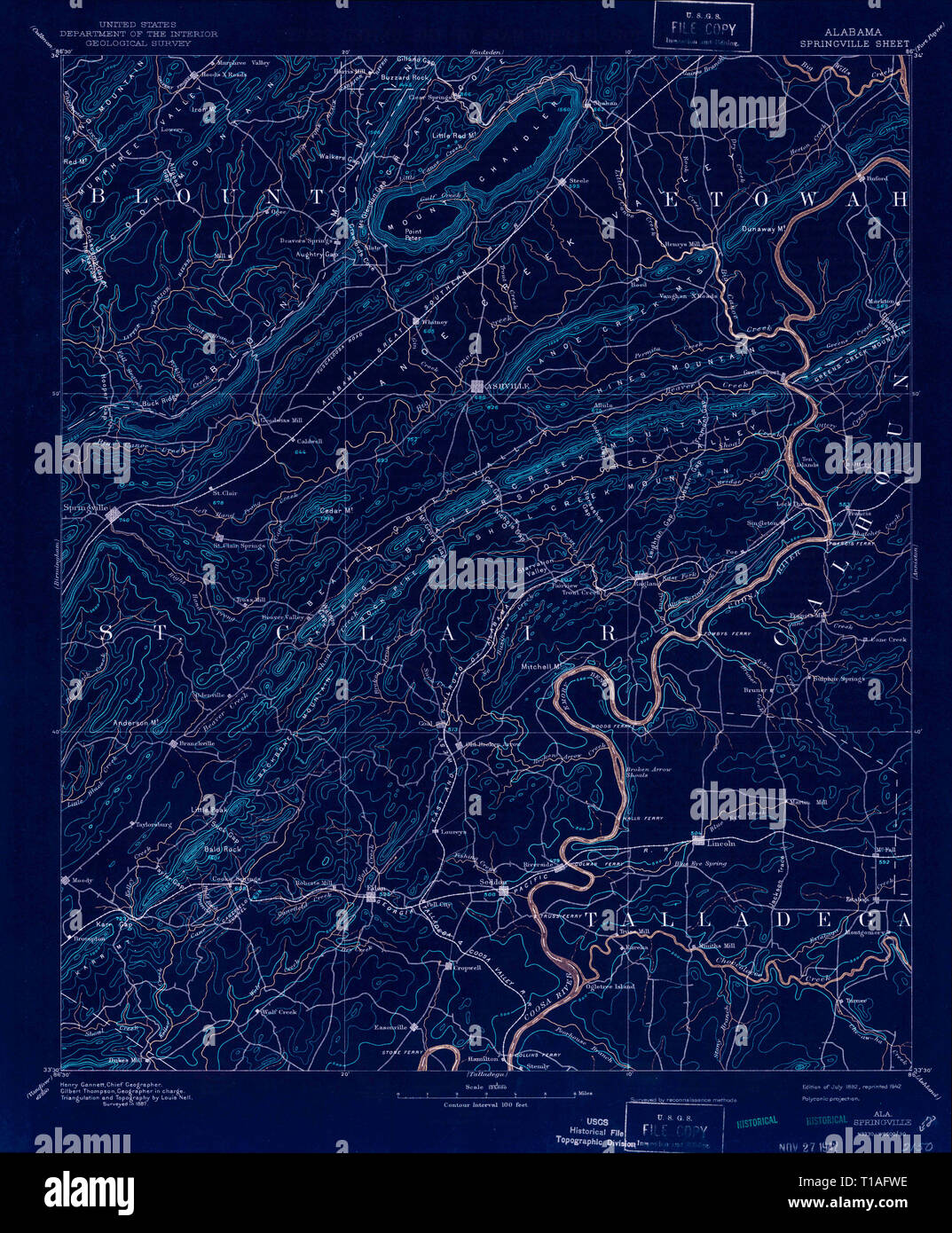 Map of springville hi-res stock photography and images - Alamy