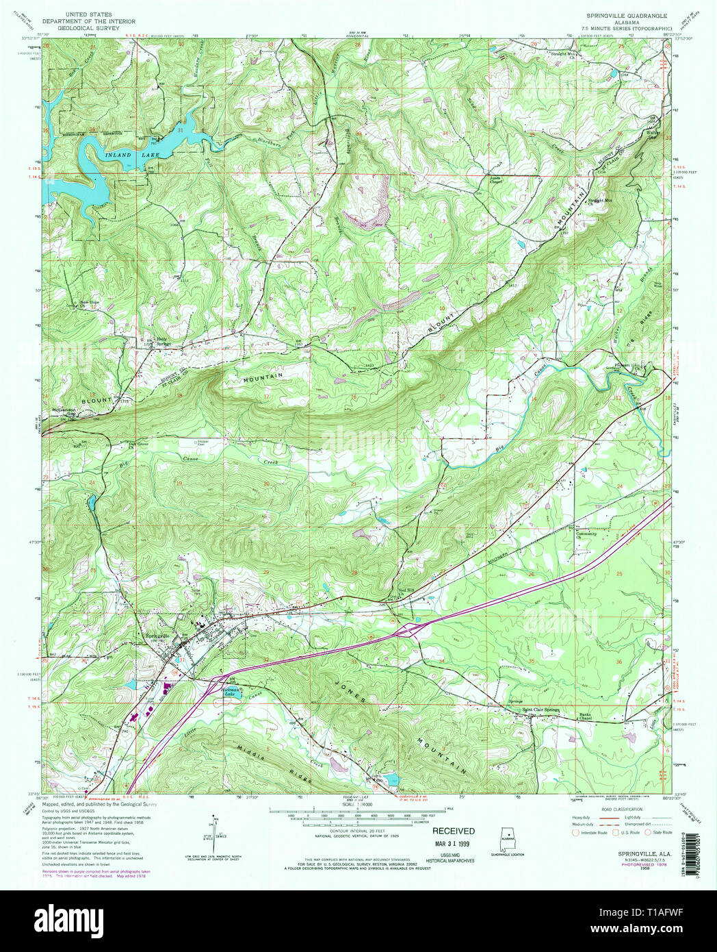 Springville map hi-res stock photography and images - Alamy