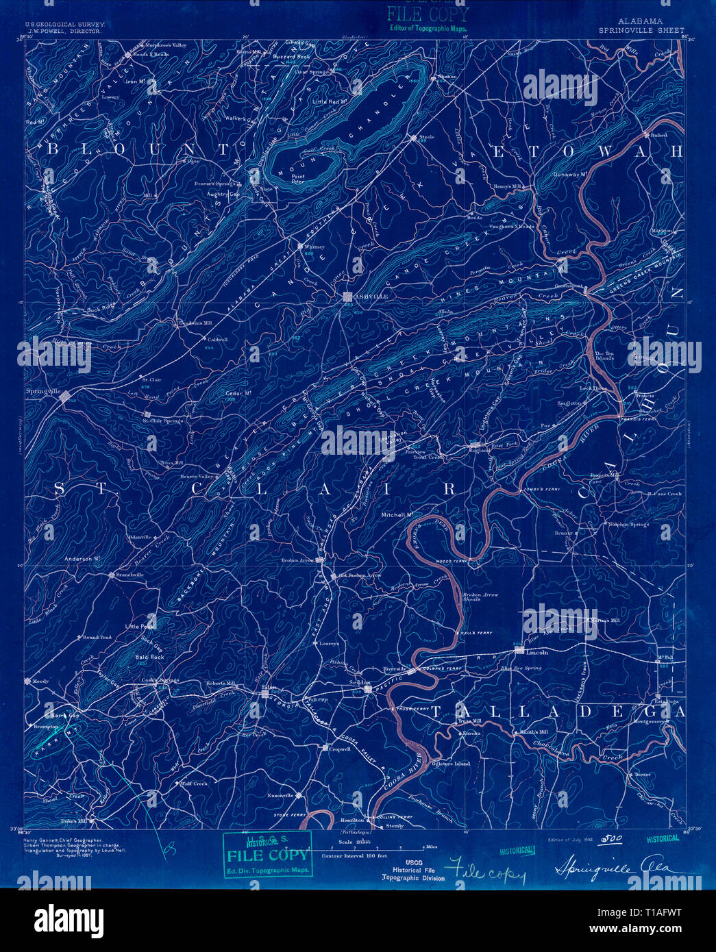 Map of springville hi-res stock photography and images - Alamy