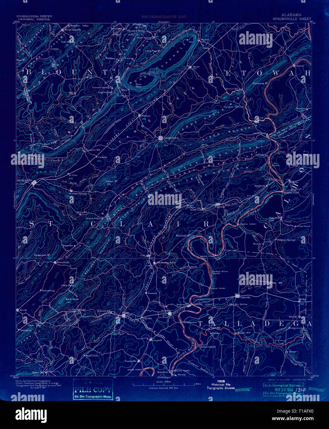 Springville map hi-res stock photography and images - Alamy