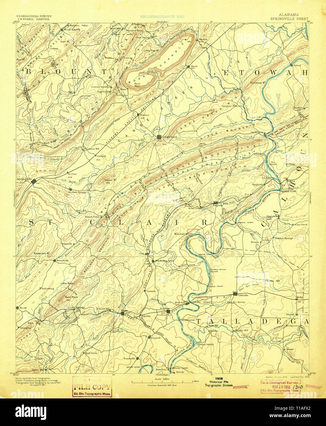 Springville map hi-res stock photography and images - Alamy