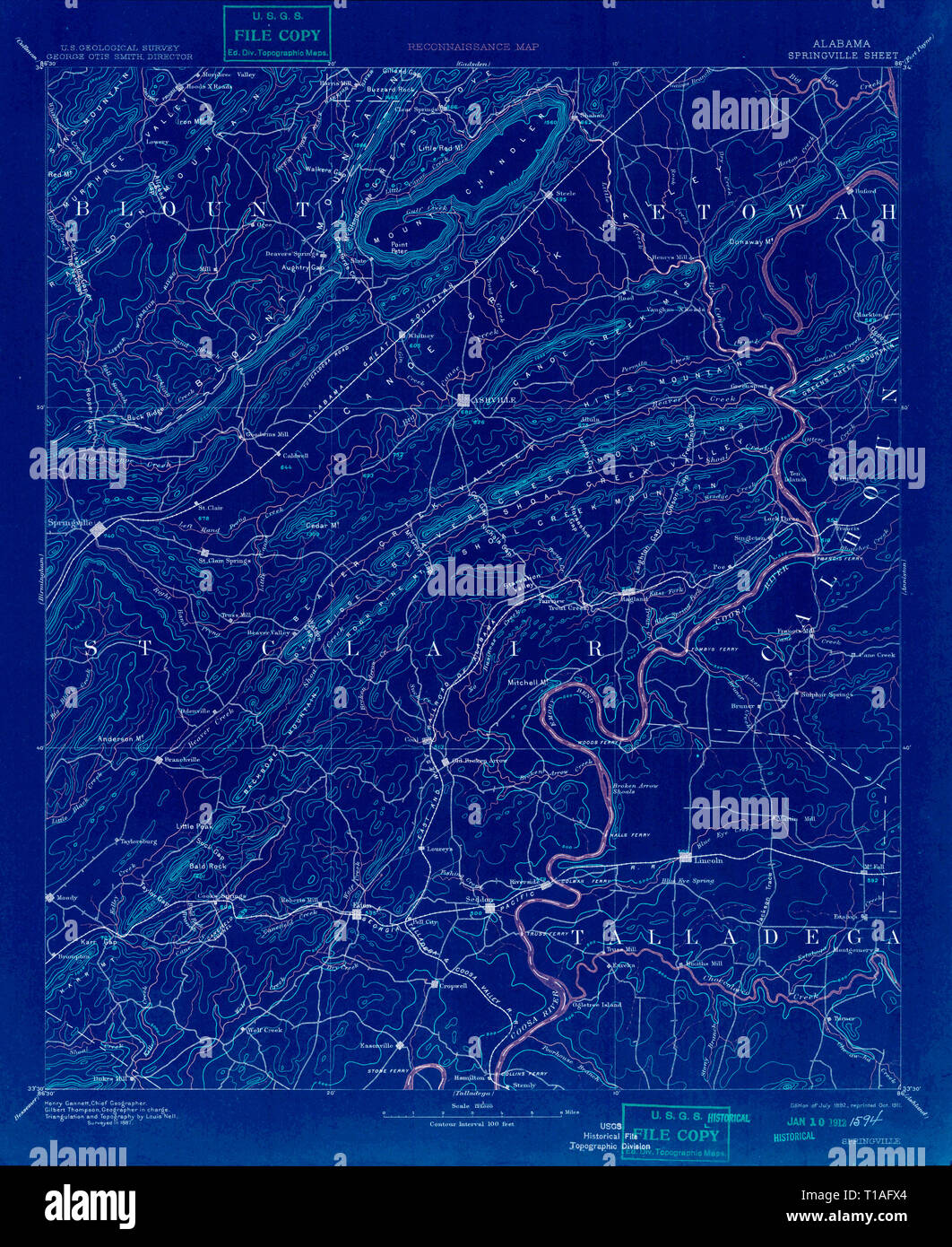 Springville map hi-res stock photography and images - Alamy