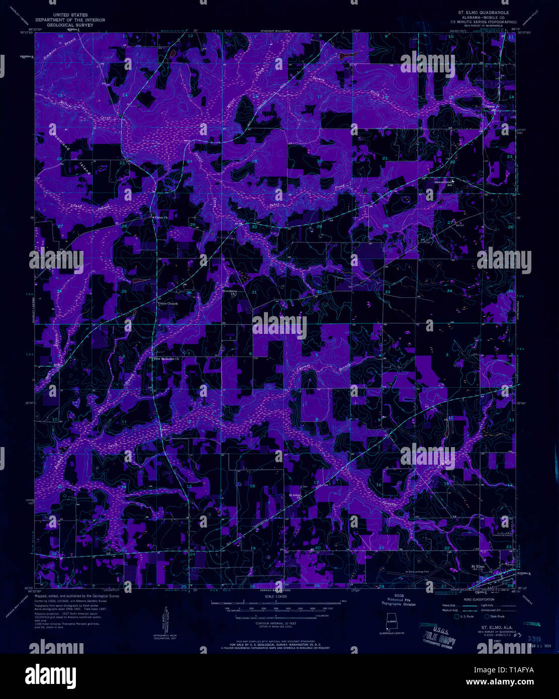 St elmo map hi-res stock photography and images - Alamy
