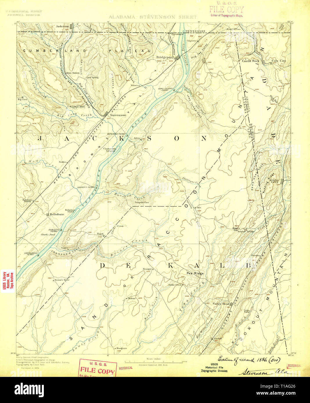 Map of stevenson hi-res stock photography and images - Alamy