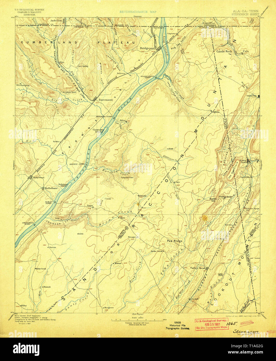 Map of stevenson hi-res stock photography and images - Alamy
