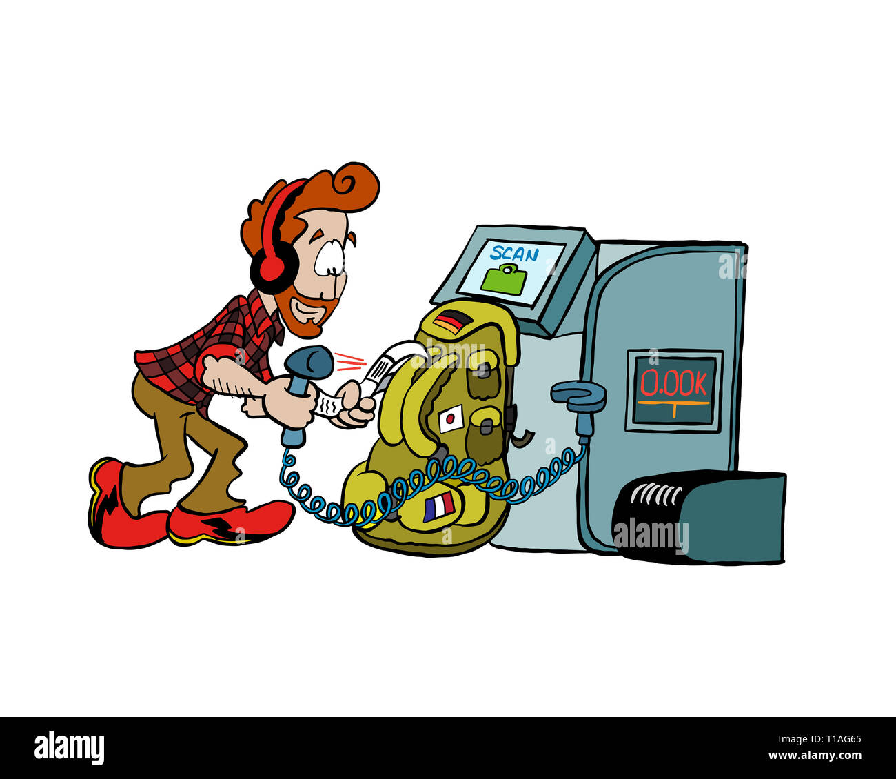 Man at airport counter Cut Out Stock Images & Pictures - Alamy