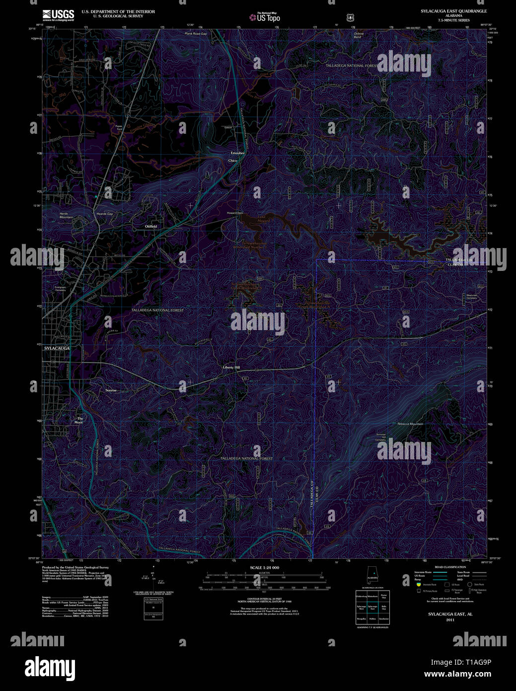 Map of sylacauga hi-res stock photography and images - Alamy