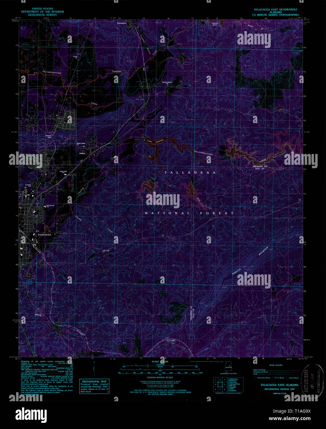 Map of sylacauga hi-res stock photography and images - Alamy
