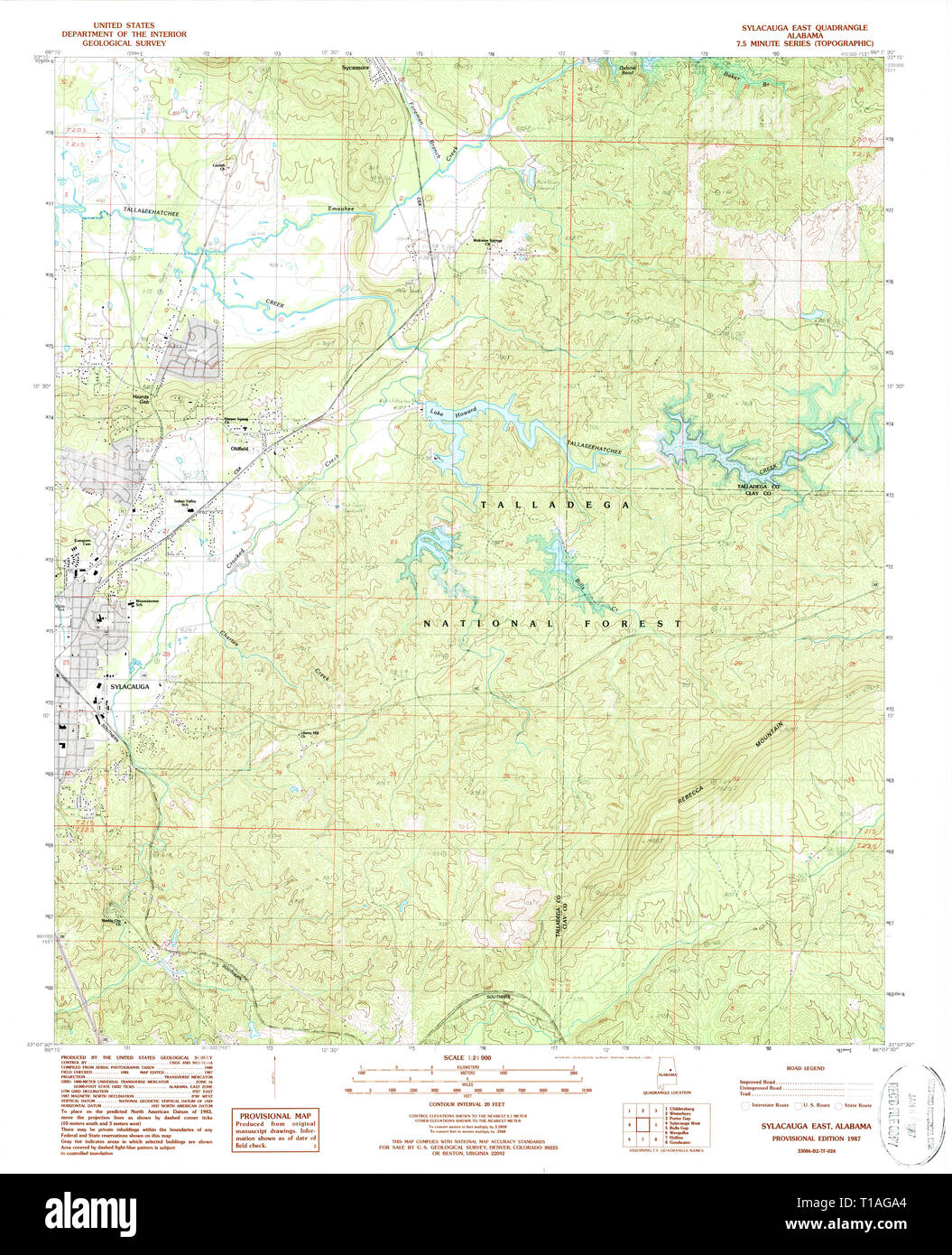 Sylacauga alabama map hi-res stock photography and images - Alamy