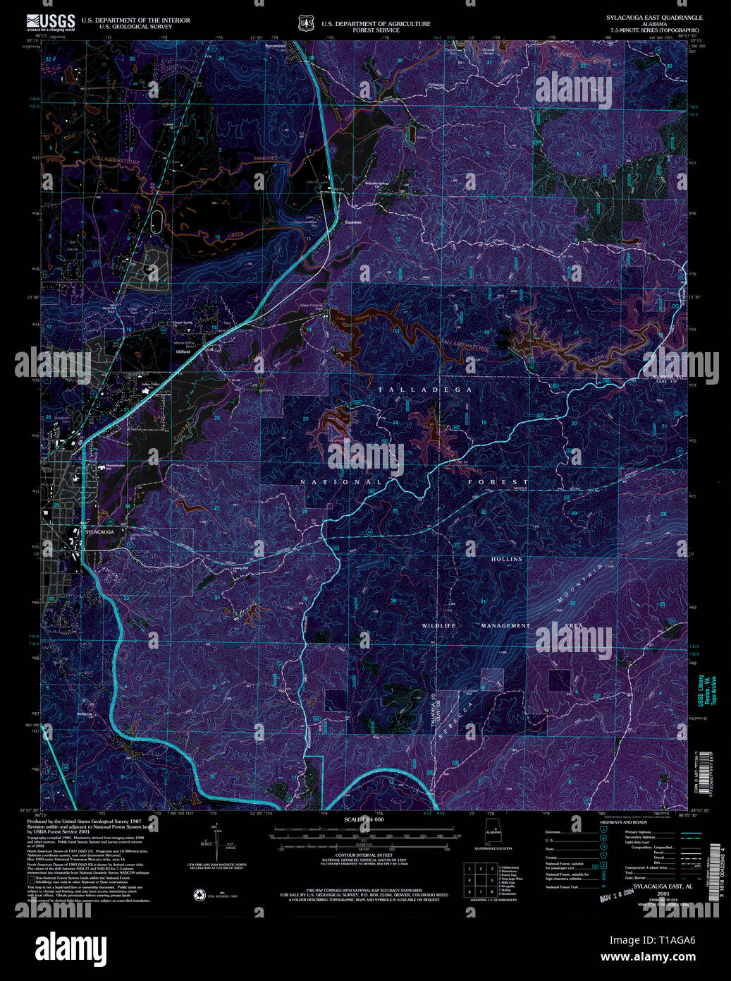 Map of sylacauga hi-res stock photography and images - Alamy