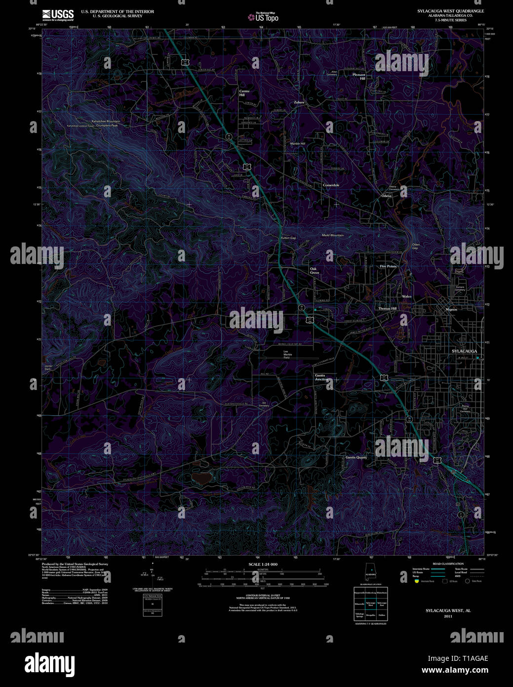 Map of sylacauga hi-res stock photography and images - Alamy