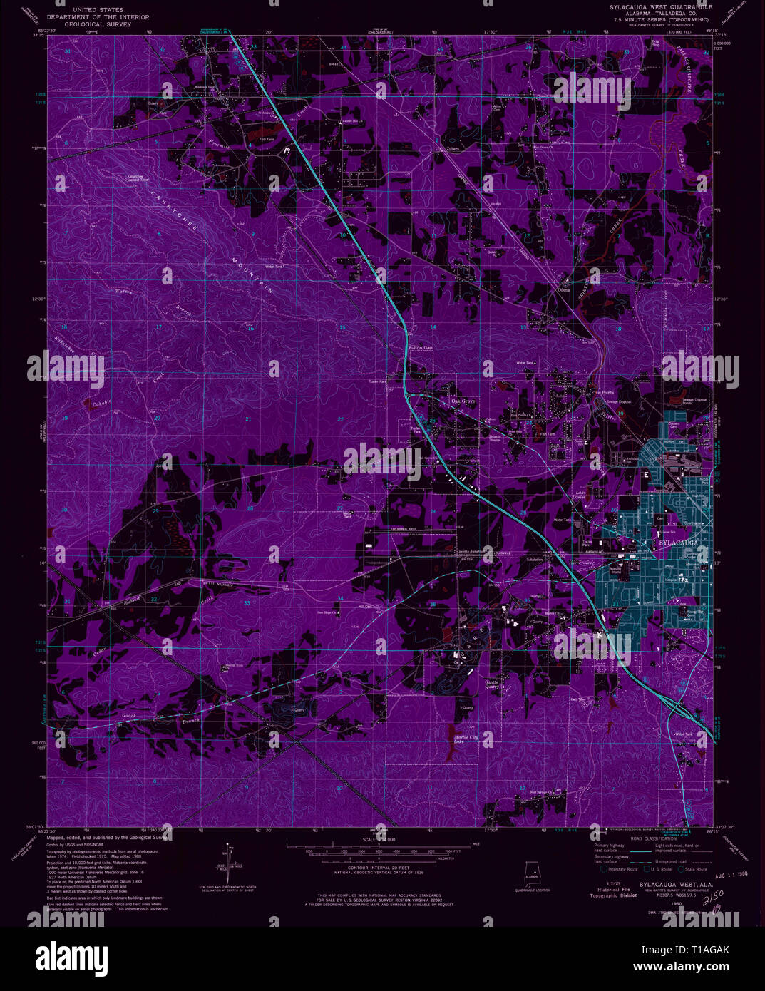 Map of sylacauga hi-res stock photography and images - Alamy