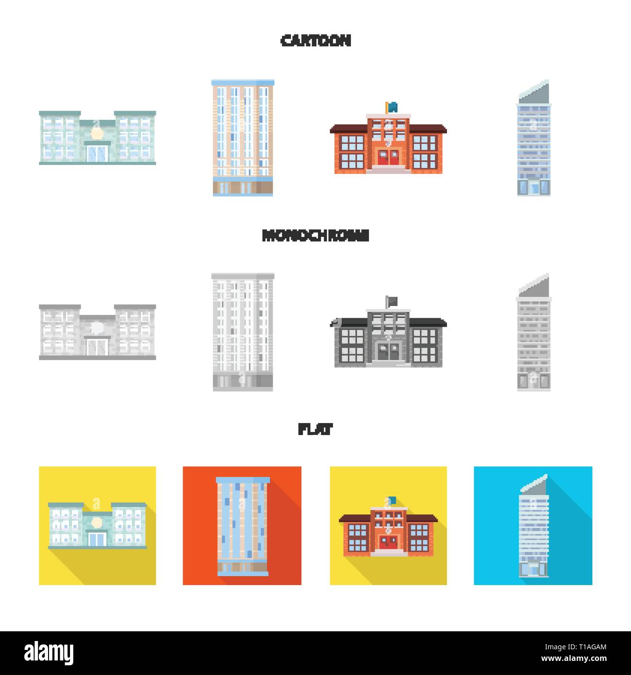 University high rise Stock Vector Images - Alamy