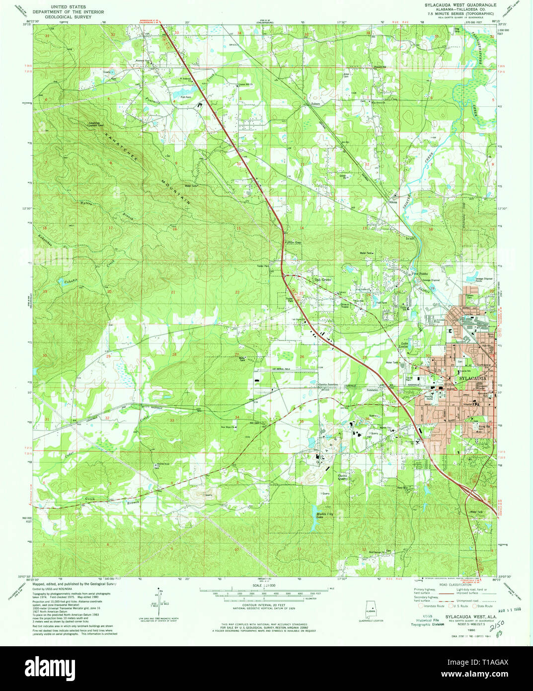 Map of sylacauga hi-res stock photography and images - Alamy