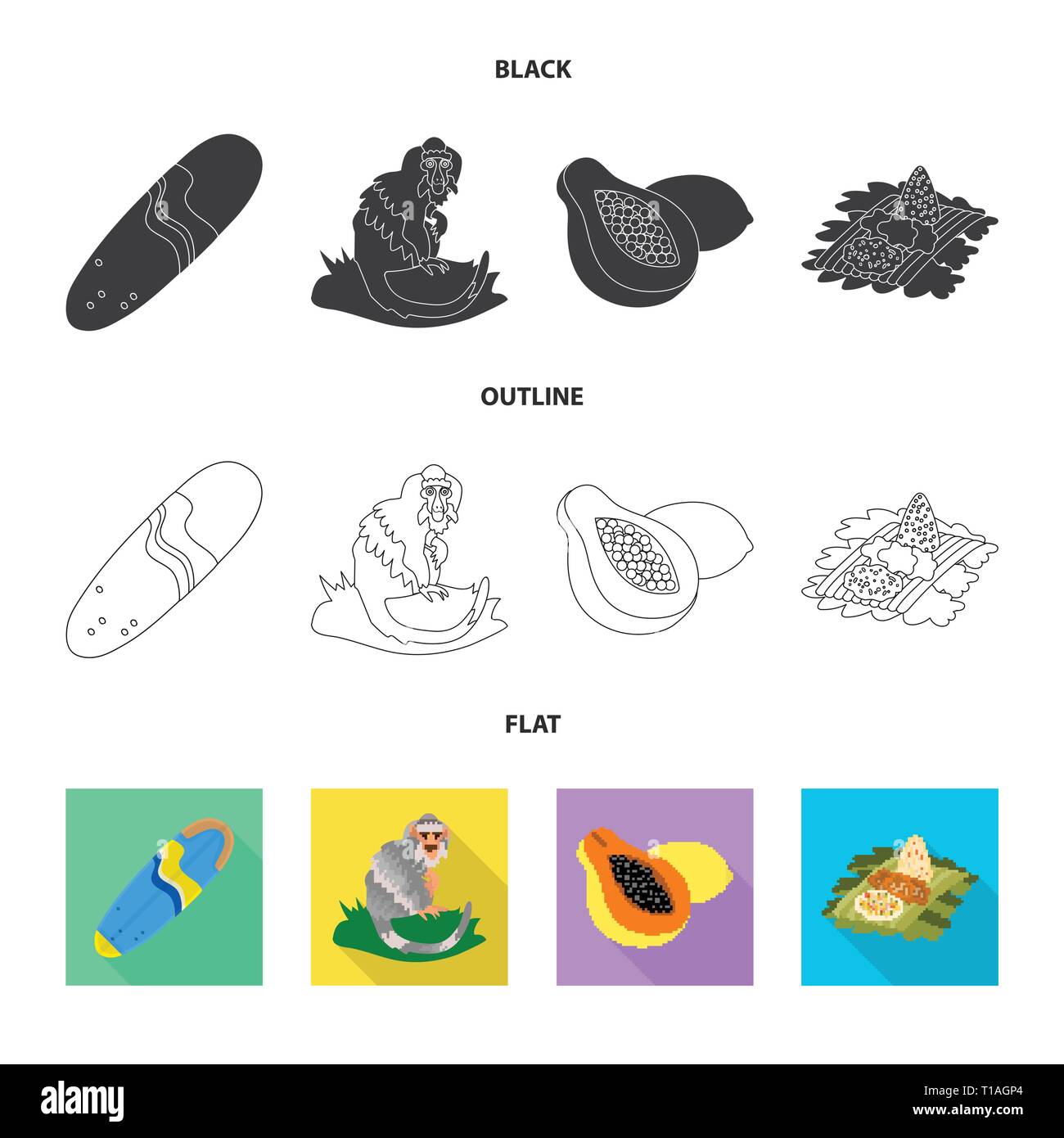 Monkey eating curry Stock Vector Images - Alamy