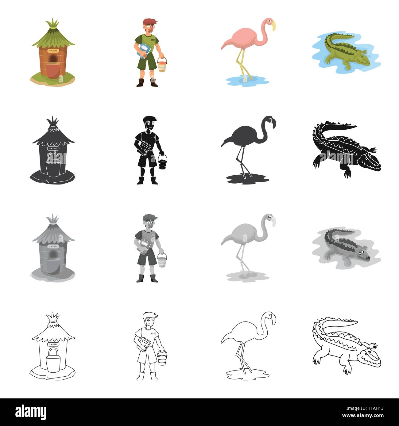 Booth keeper Stock Vector Images - Alamy