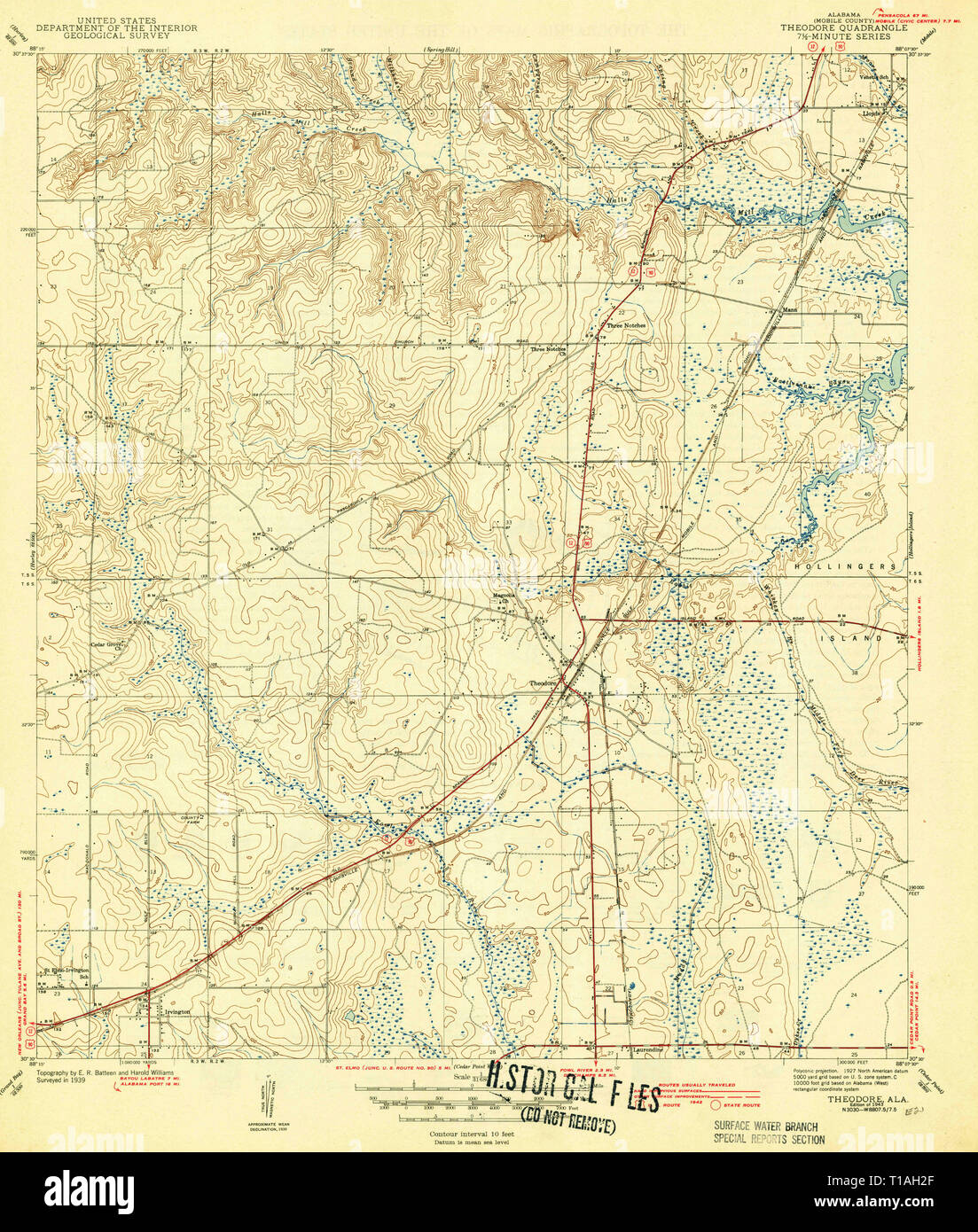 Theodore alabama map hi-res stock photography and images - Alamy
