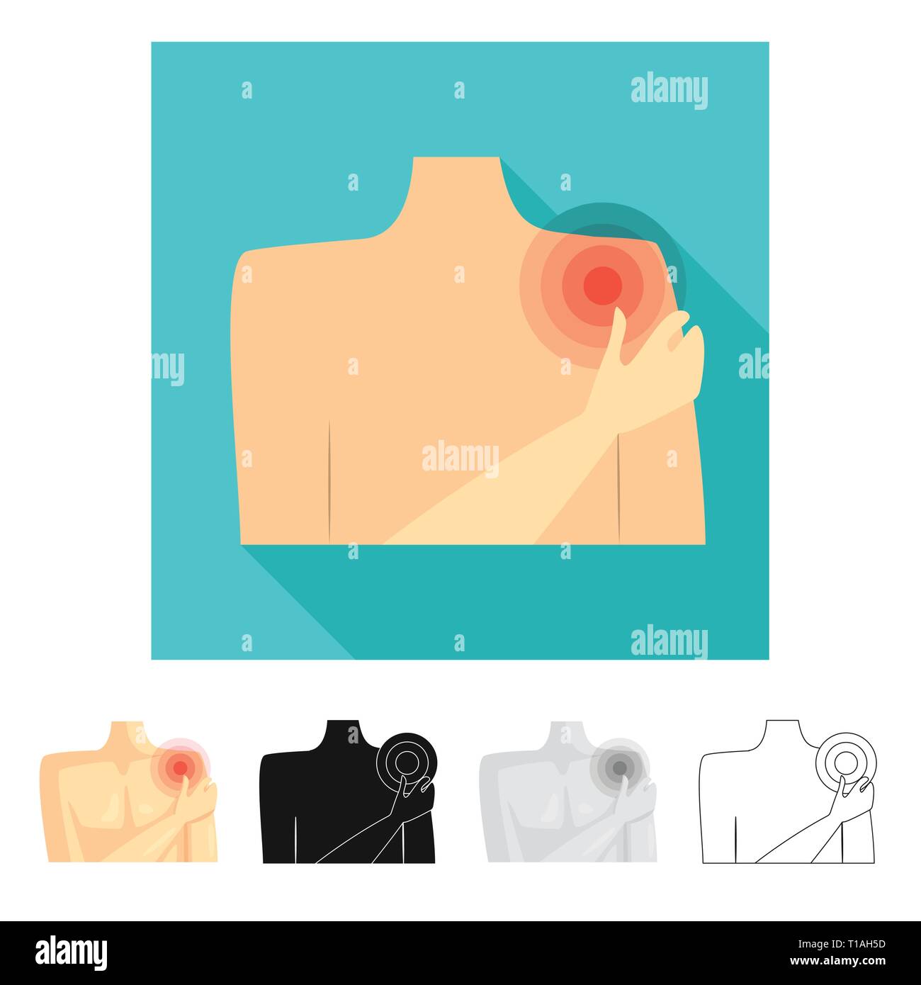 Vector illustration of hospital and rendering symbol. Collection of ...