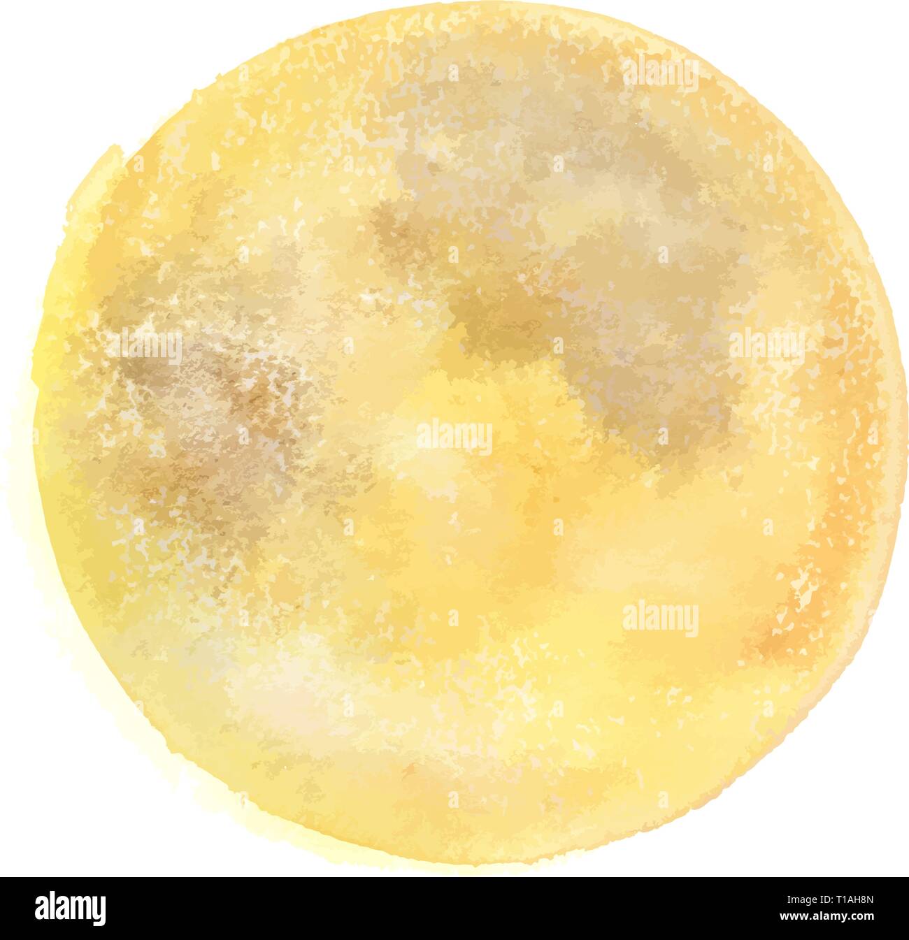 Vector and watercolor drawing, an abstract golden yellow background ...