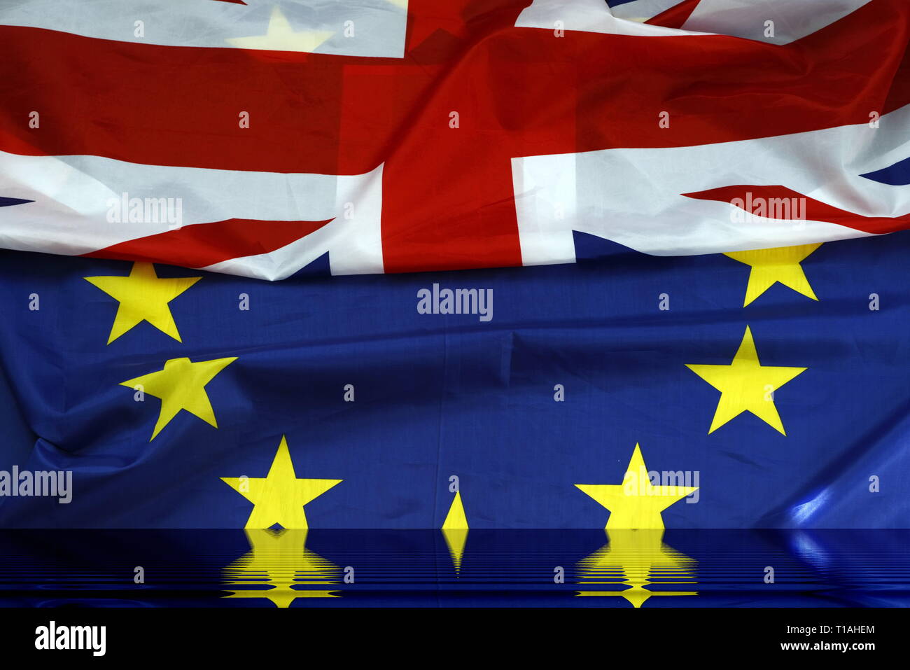 Uk flag and eu flag together hi-res stock photography and images - Alamy