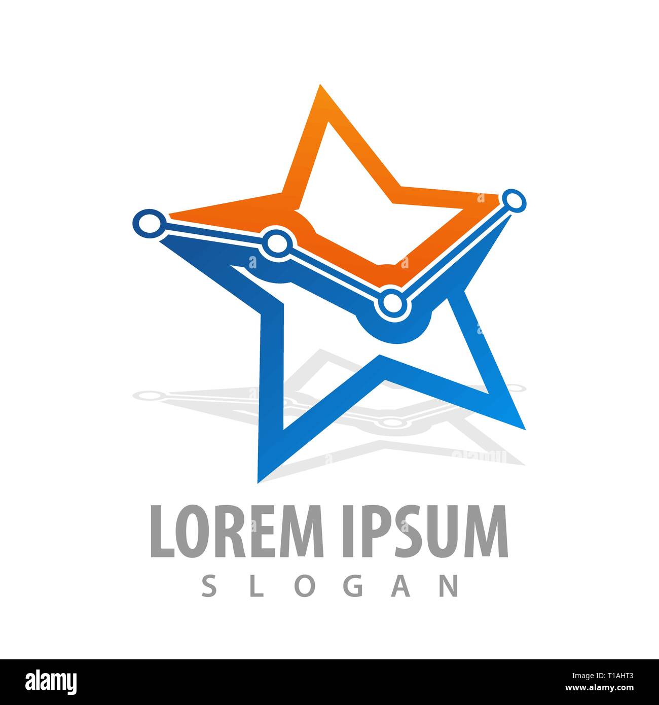 Technology star graph point concept design. Symbol graphic template ...