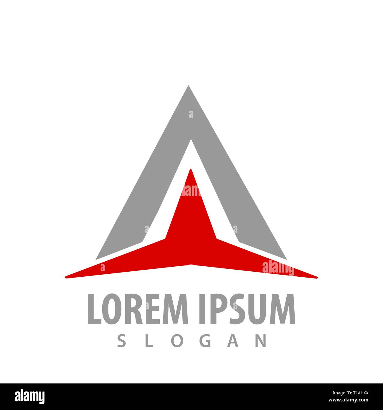 Triangle A letter pyramid concept design. Symbol graphic template ...