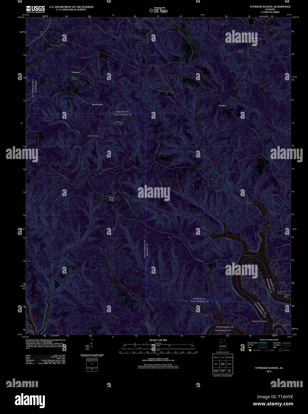 Map of tutwiler hi-res stock photography and images - Alamy